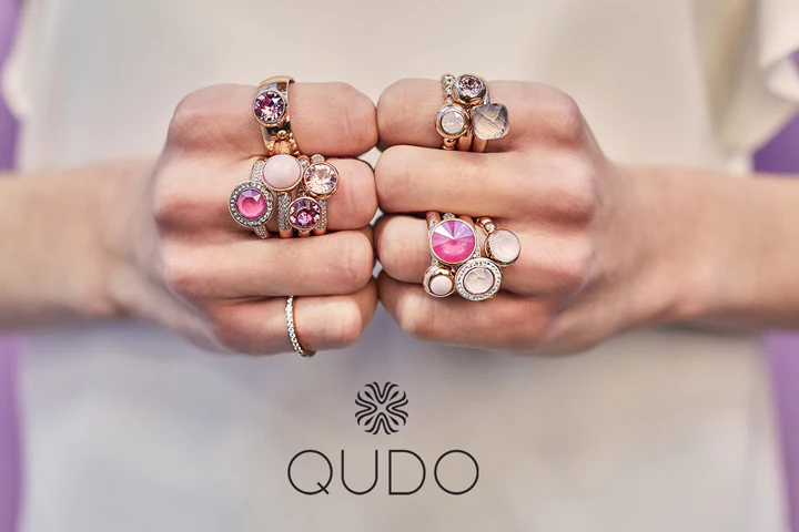 Bocconi 11mm Gold Qudo ring topper - Aud’s & En’s in The Grove